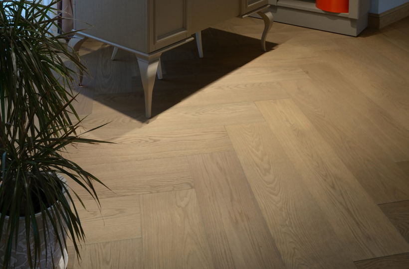 WL - AURA: Rustic Oak Hardwood Flooring glowing in a cozy living room ...